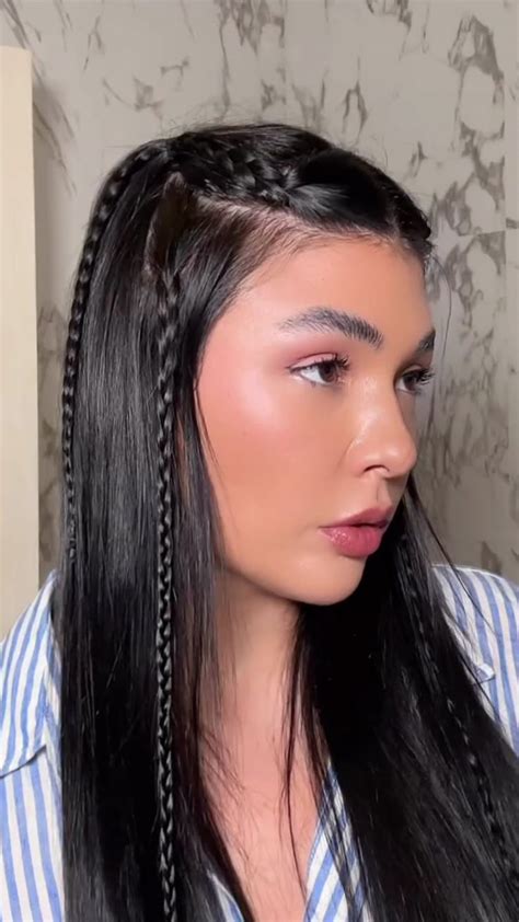 Easy Hairstyle Peinado Para Pelo Medio Largo Peinados Con Trenzas