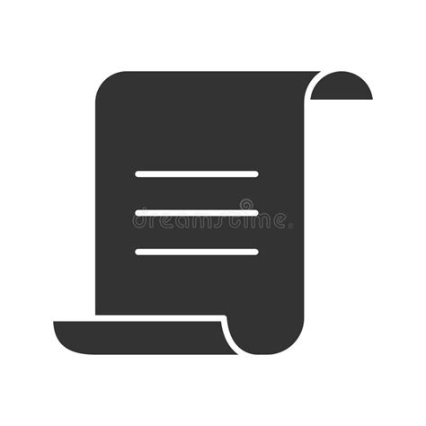 Papierrol Met Lineair Tekstpictogram Vector Illustratie Illustration