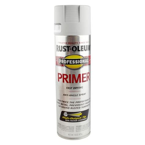 Rust Oleum 7582 838 Flat Gray Fast Drying Professional Enamel Primer Spray 15 Oz Instacart