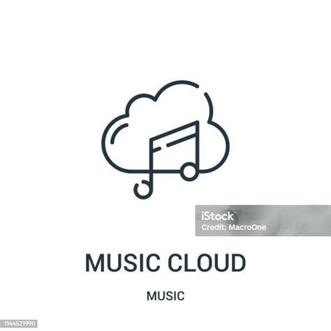 音樂雲圖示向量從音樂收藏細線音樂雲輪廓圖示向量說明向量圖形及更多互聯網圖片 互聯網 商務 圖示 Istock