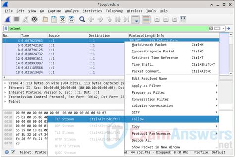 16 3 12 Lab Examining Telnet And SSH In Wireshark Answers