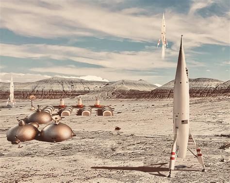 Mars Lander Model W Base And Closeup R Spaceart
