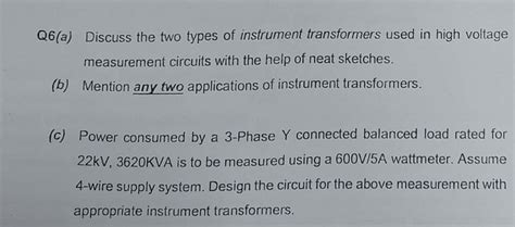 Solved Q6 A Discuss The Two Types Of Instrument