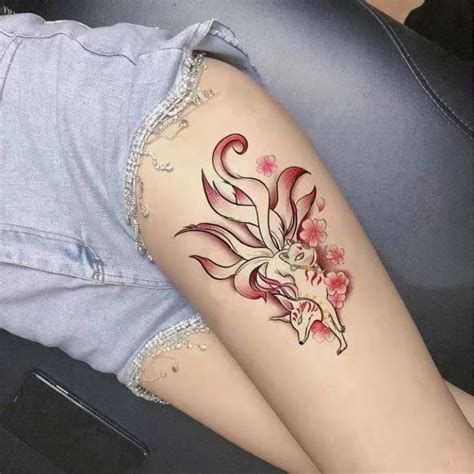 Japanese Nine Tailed Fox Tattoo