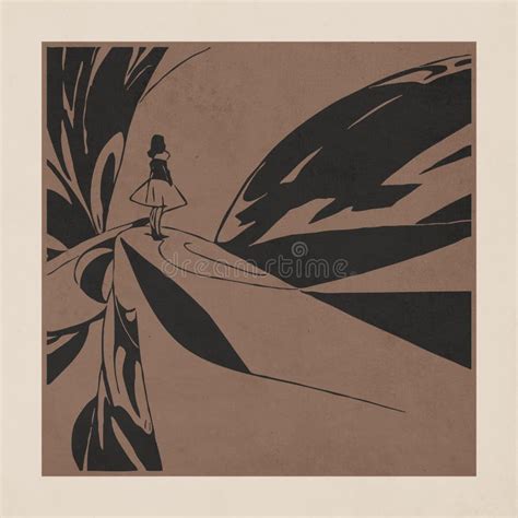 Fictional Female Character Vintage Line Art Logo Design For Use In