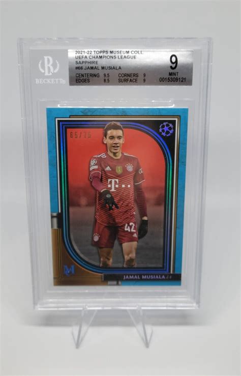 2021 22 Topps Museum Collection JAMAL MUSIALA Sapphire 75 Bayern SP