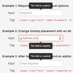 Js Tutorial JQuery Validation Bootstrap Tooltip