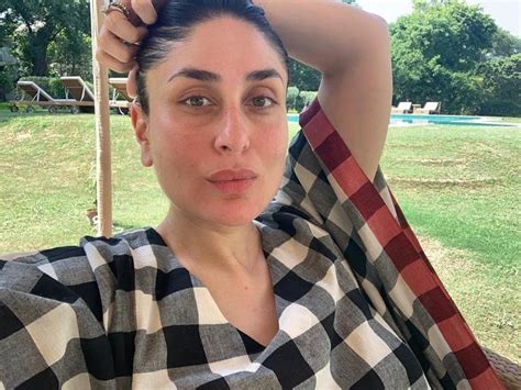 Kareena Kapoor Flaunts Beach Tan In A Geometric Print Swimsuit That