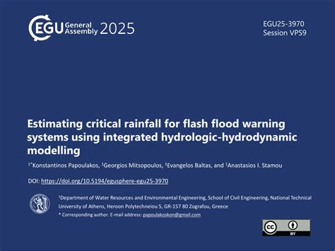Pdf Estimating Critical Rainfall For Flash Flood Warning Systems Using Integrated Hydrologic