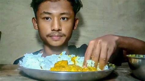 Asmr Eating Spicy Chicken Curry And Aloo Curry With Rice Eating Show