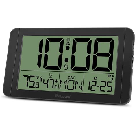 Geevon Digital Atomic Alarm Clock For Bedroom Digital Atomic Wall