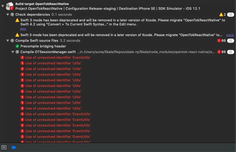 Ios Cant Build Ios App After Upgrading From Opentok React Native 084 To 094 Unresolved
