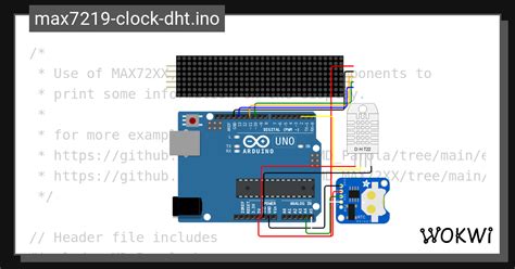 Max Clock Dht Ino Wokwi ESP STM Arduino Simulator