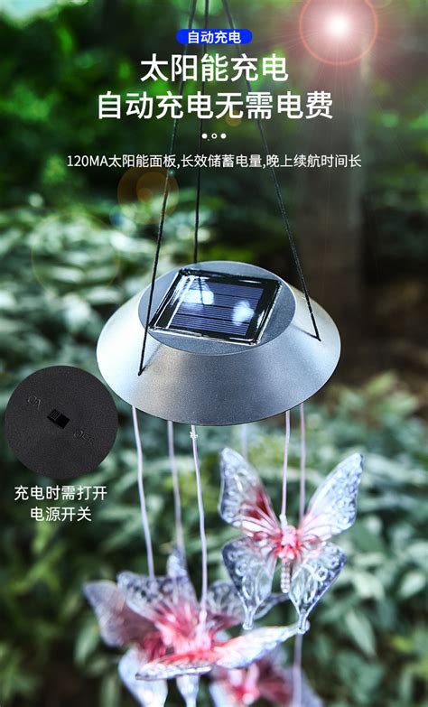太阳能节日圣诞鹿风铃灯 LED蜂鸟 庭院太阳能风铃灯景观灯 庭院灯 阿里巴巴