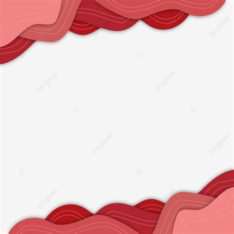 단색 빨간색 물결 모양의 종이 컷 테두리 벡터 빨간색 잘라 배경 Png 일러스트 및 벡터 에 대한 무료 다운로드