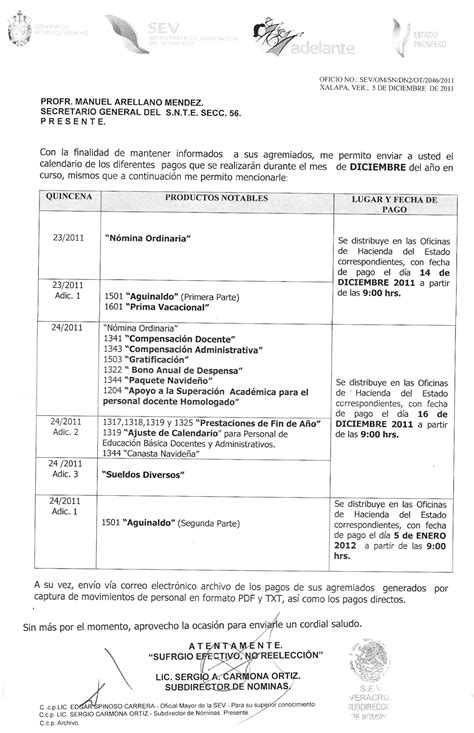 Preescolar D I Xalapa SNTE AVISO FECHAS DE PAGO QUE SE HARÁN EN EL MES DE DICIEMBRE D I
