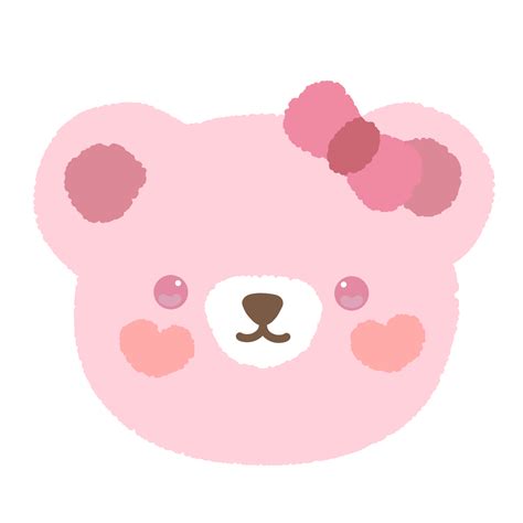 Cute Bear Face Illustration 45933512 Png