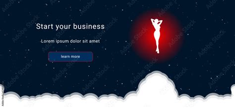 Business Startup Concept Landing Page Screen The Sexy Woman Image On The Right Is Highlighted