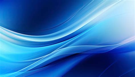 Ai Generated Abstract Wave In Blue Background Soft Lines And Shapes Delicate Curves