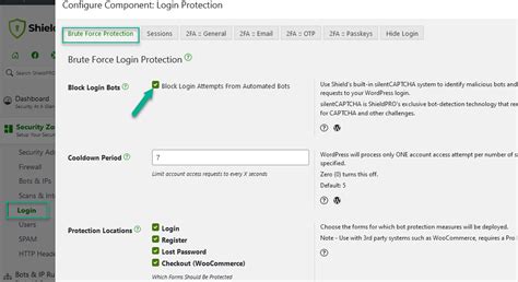 Part Login Protection Shield WordPress Security Plugin Shield Security