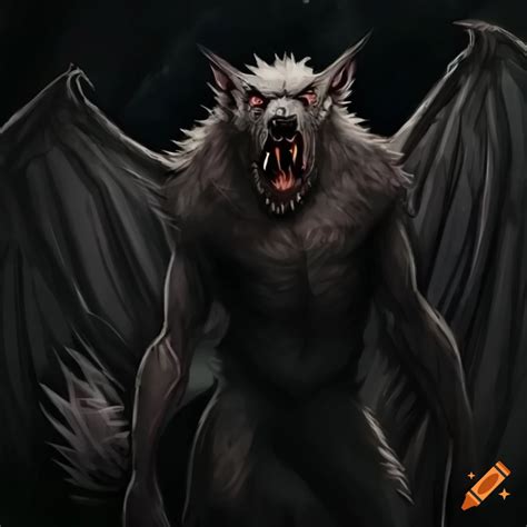 Vampire Werewolf Hybrid Drawing