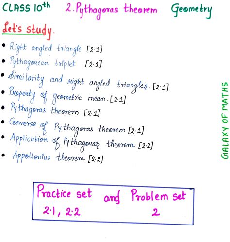 Solution Pythagoras Theorem Handwritten Notes Studypool