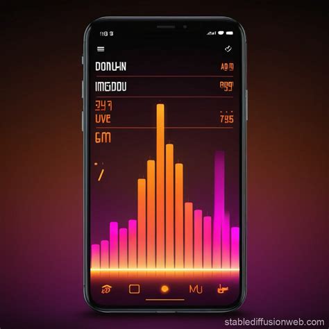 An App Interface With Trending Upward Charts Prompts Stable Diffusion