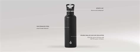 Elemental Classic Insulated Water Bottle With Bamboo Lid 25oz Purple