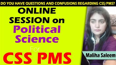 Political Science Online Lecture For CSS PMS By Maliha Saleem YouTube