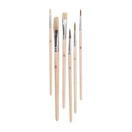 6 Piece School Paint Brush Set Marshall Brushes Rollers