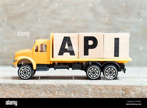 Toy Truck Hold Alphabet Letter Block In Word Api Abbreviation Of