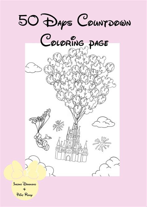 Disney Countdown Coloring Page Disney Countdown Day Countdown Coloring Pages