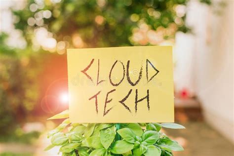 Handwriting Text Writing Cloud Tech Concept Meaning Storing And