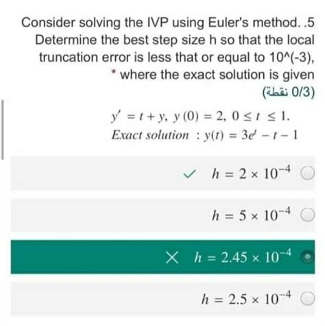 solved consider solving the ivp using euler s method 5