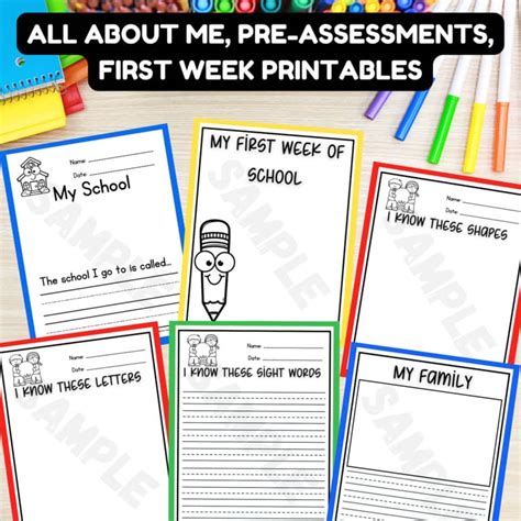 Tk First Week Of School Back To School Worksheets Tk First Week Packets