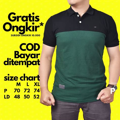 Kaos Kerah Polos Pria Dewasa Lengan Pendek Bahan Katun Ukuran M L XL Setelan Pria Shopee