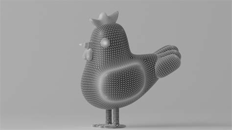 Cartoon Lovely Chicken Model Turbosquid 2147213
