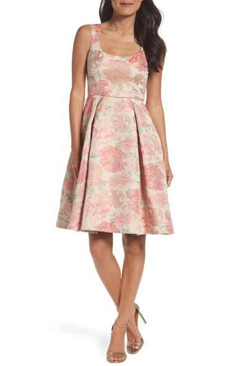 Maggy London Jacquard Fit And Flare Dress Flare Dress Fit Flare Dress