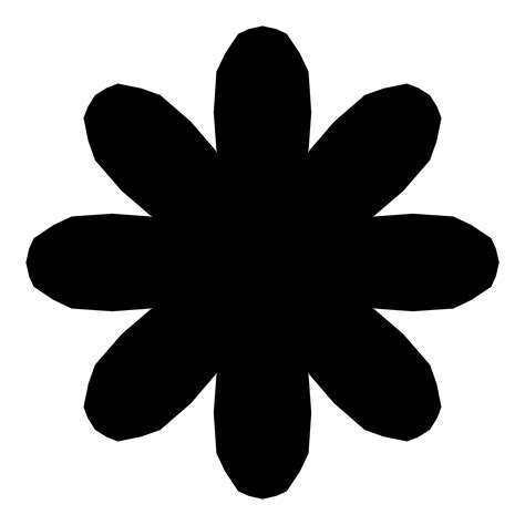 8 Petal Flower Outline