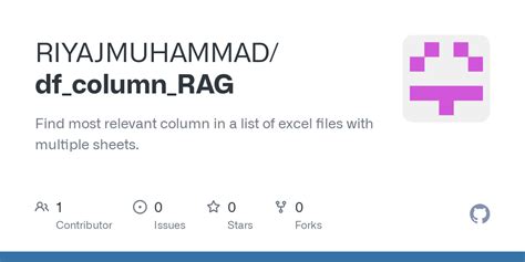 Github Riyajmuhammaddfcolumnrag Find Most Relevant Column In A
