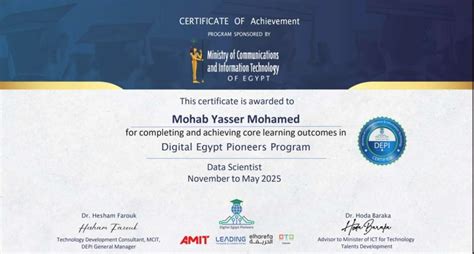 Depi Datascience Ai Mcit Amit Digitalegypt Freelancing Youthempowerment Techforegypt