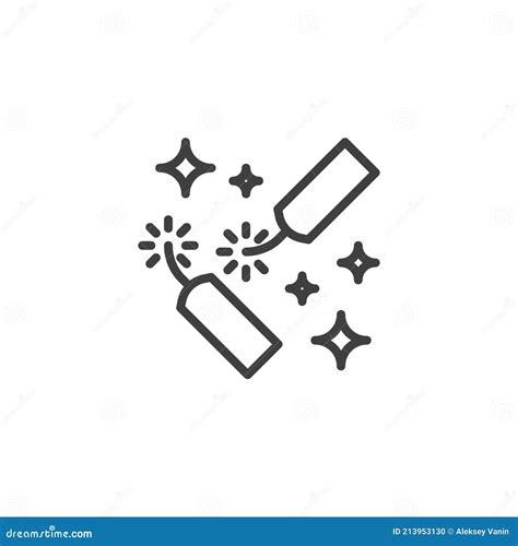 Linear Explosive Icon From Army And War Outline Collection Thin Line