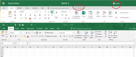 using excel online for file sharing with onedrive and excel desktop