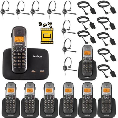 Aparelho Telefone Fixo S Fio Bina 7 Ramal Headset Intelbras Ramal