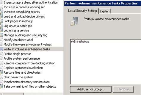 Sql Server Database Instant File Initialization