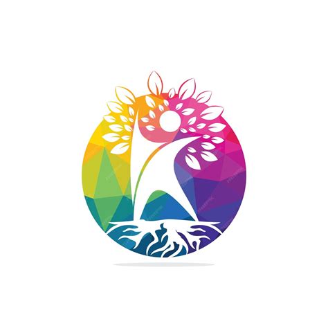 Premium Vector Human Tree Roots Vector Logo Design