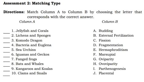 Assessment Matching Type Directions Match StudyX