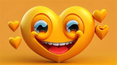 Premium Ai Image Emoji Heart Hands Illustration Sign Clip Art Of A