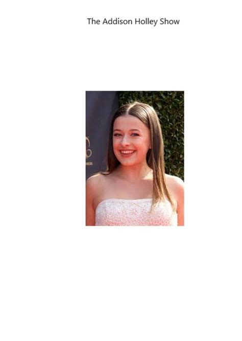 The Addison Holley Showseries 2episode 5 Fan Casting On Mycast