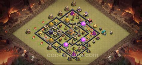 Best Anti 2 Stars War Base Th8 With Link Anti Everything 2024 Town